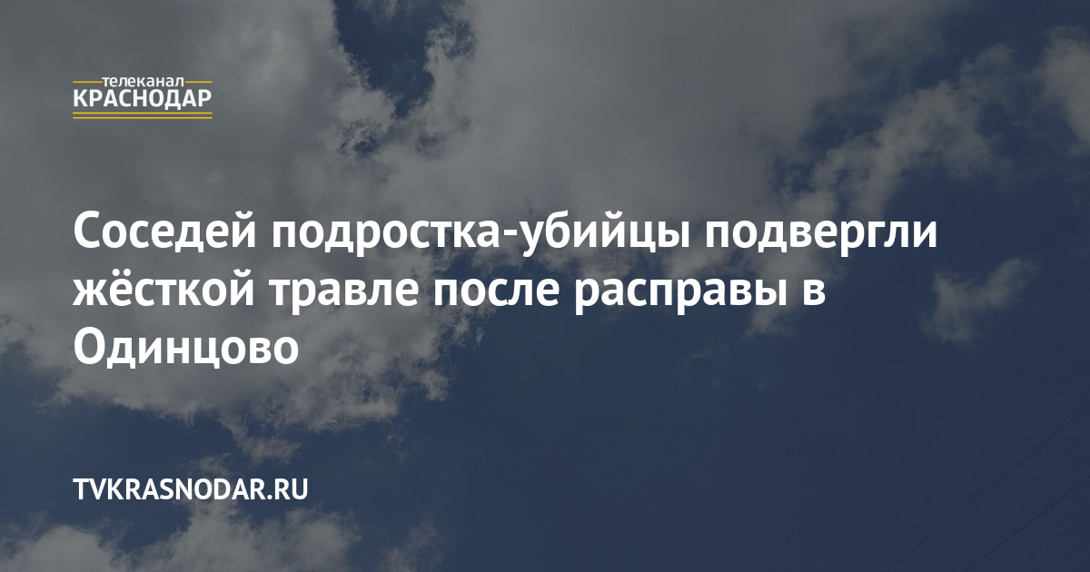 Соседей подростка-убийцы подвергли жёсткой травле после расправы в ...