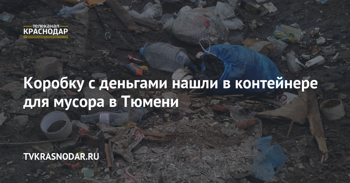 Коробку с деньгами нашли в контейнере для мусора в Тюмени. 20.01.2026 г ...